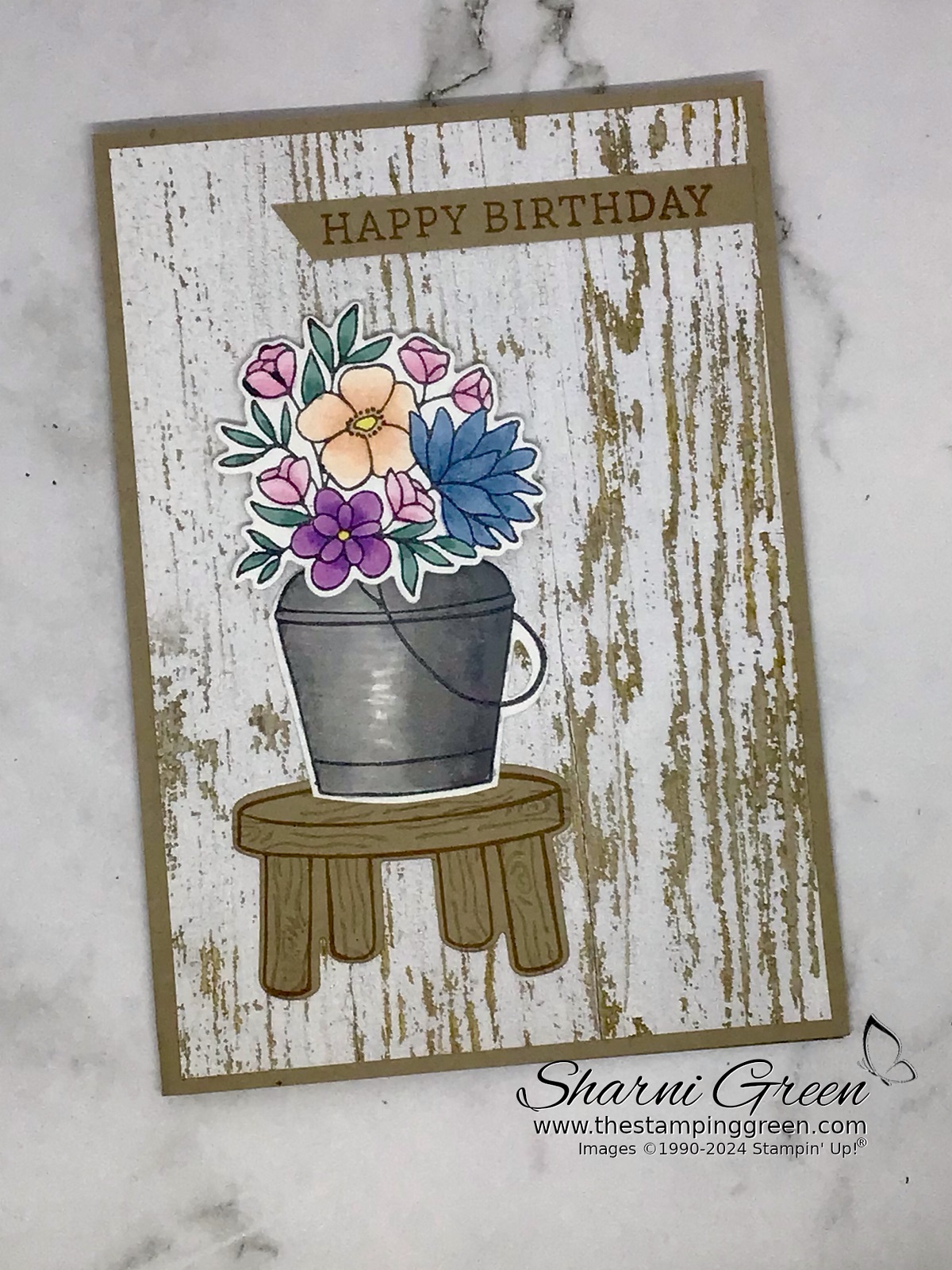 Rustic card challenge - The Stamping Green